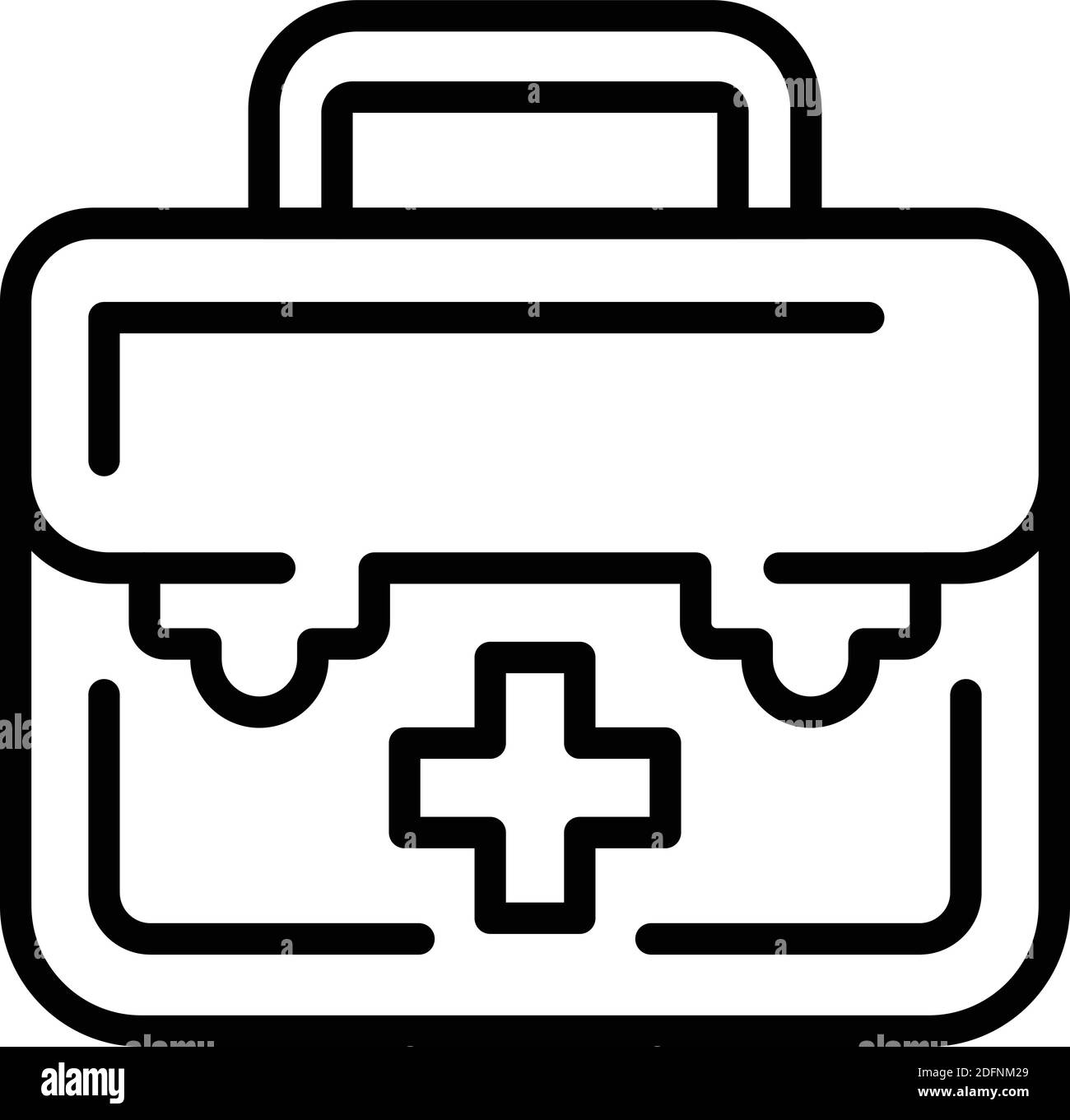 Doctor box icon. Outline doctor box vector icon for web design isolated ...