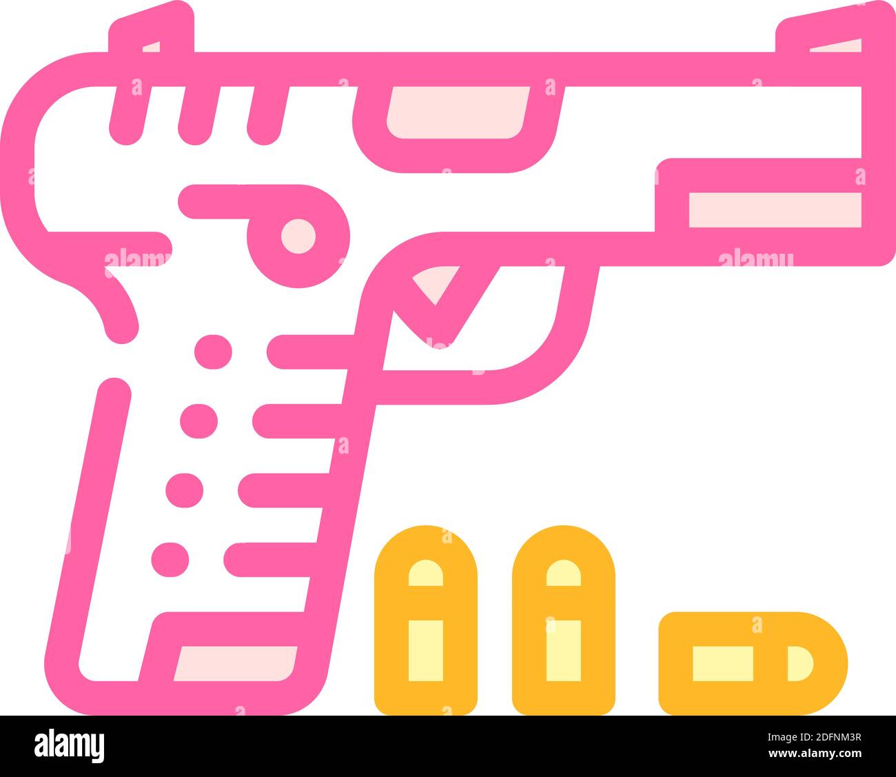 gun with cartridges color icon vector illustration Stock Vector Image ...
