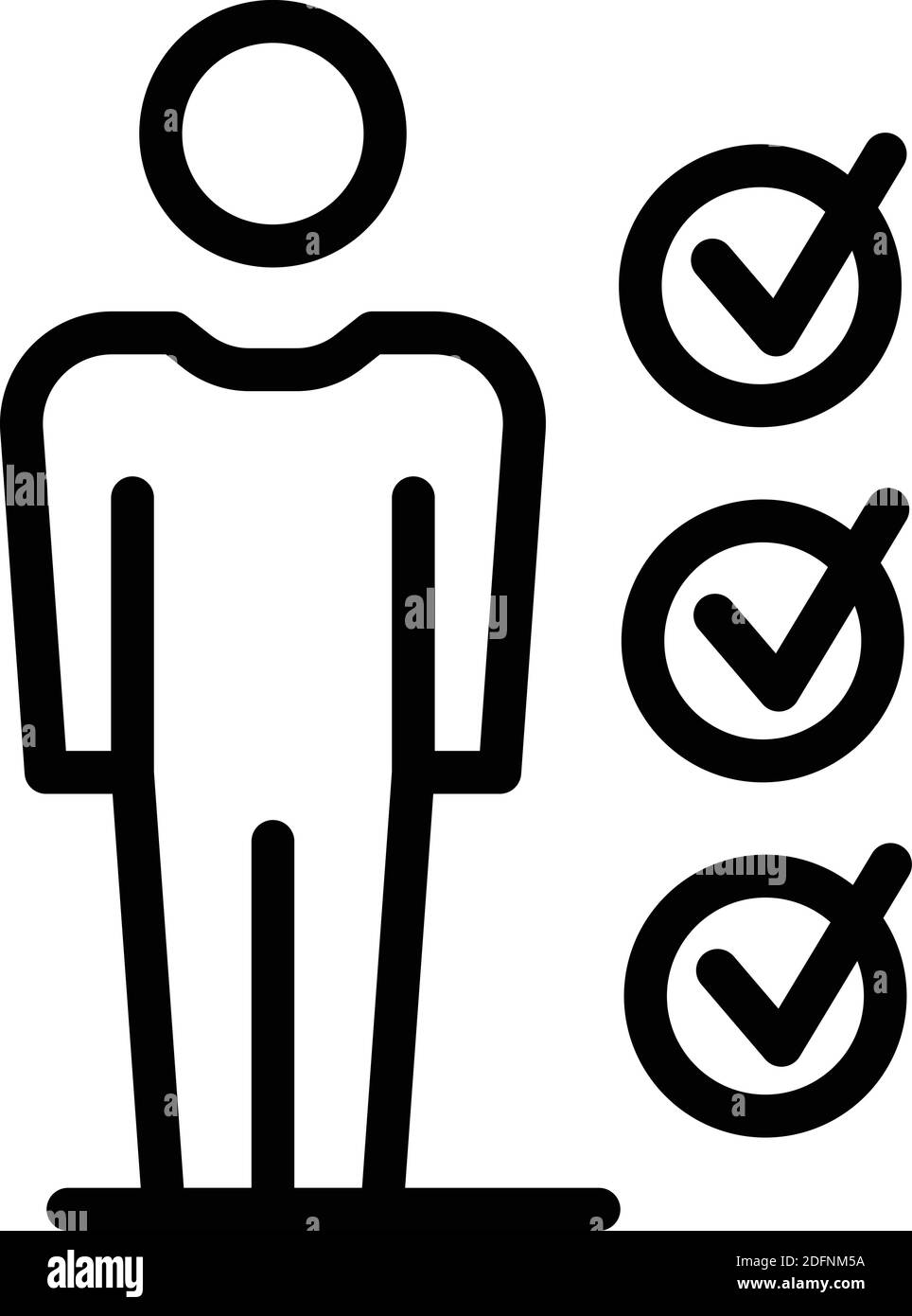 Candidate job icon. Outline candidate job vector icon for web design ...