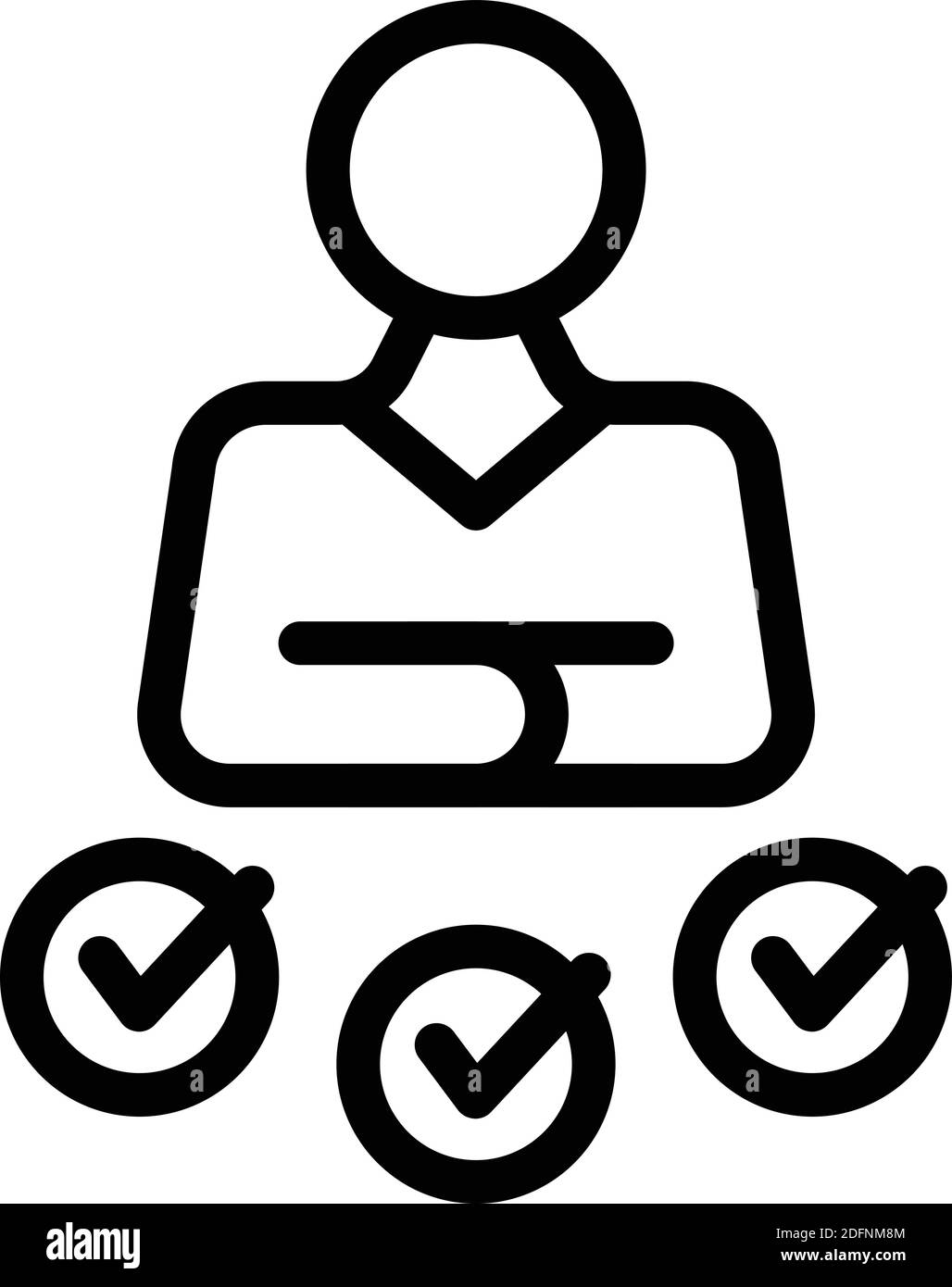 Match employee icon. Outline match employee vector icon for web design ...