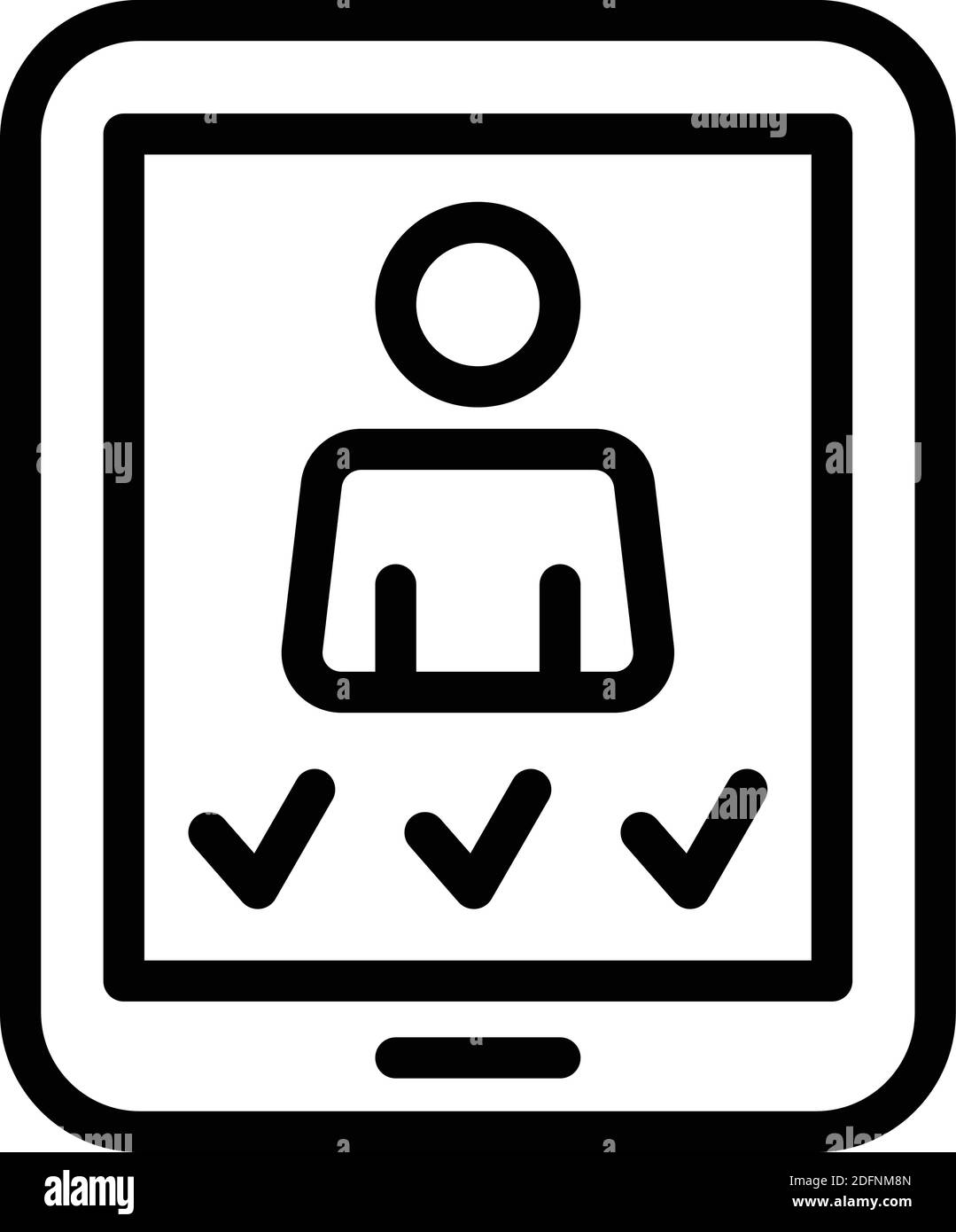 Online job interview icon. Outline online job interview vector icon for ...