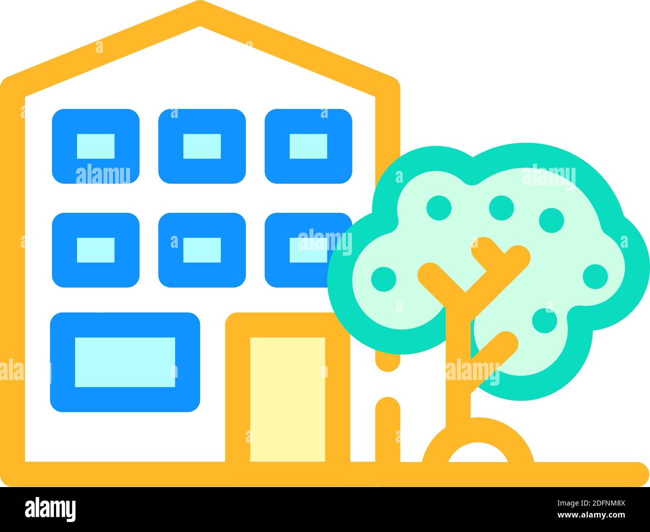 house building color icon vector illustration color Stock Vector Image ...
