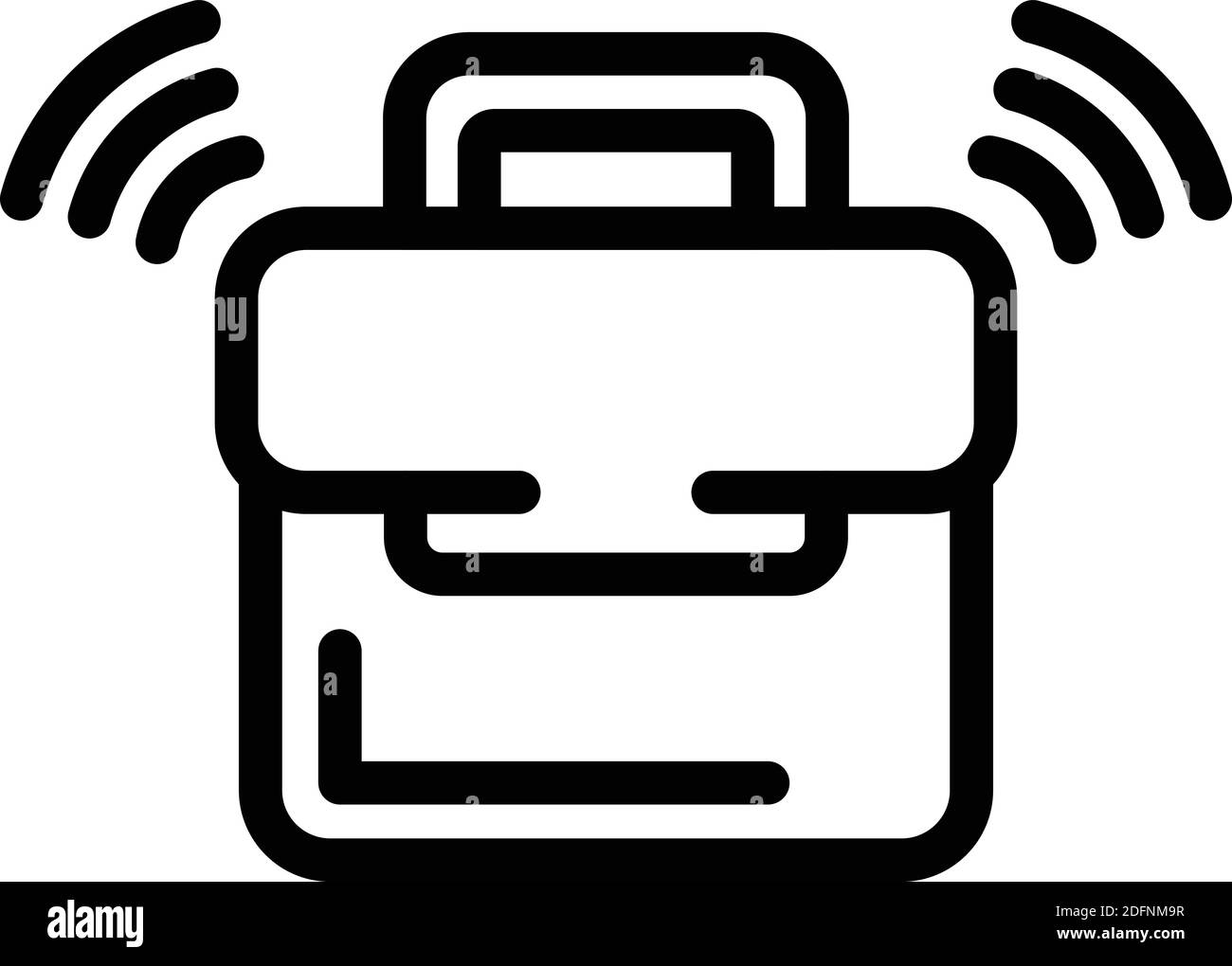 Worker suitcase icon. Outline worker suitcase vector icon for web ...