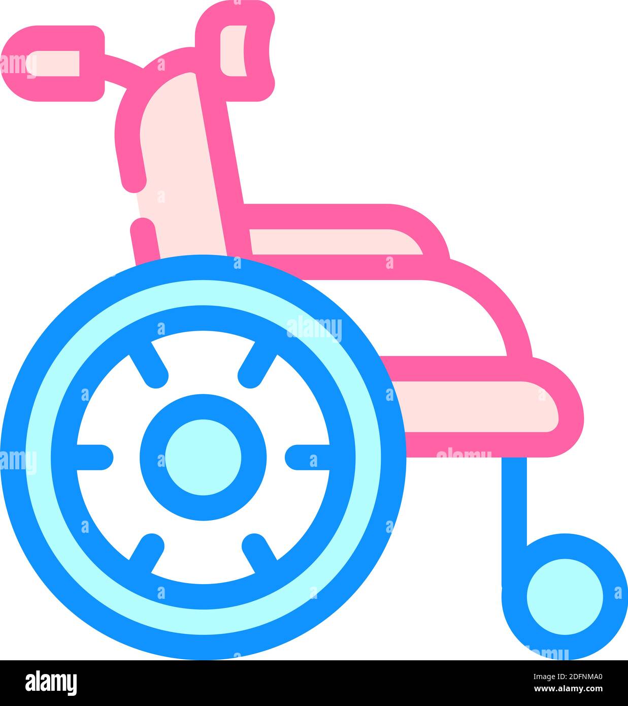 wheelchair for patient color icon vector illustration Stock Vector ...