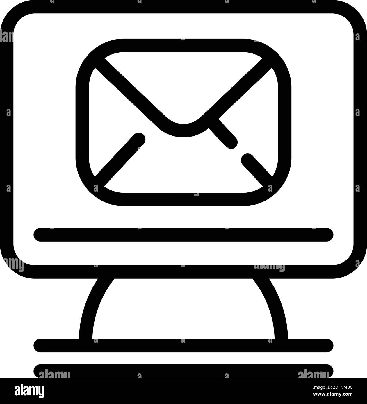 Applicant letter icon. Outline applicant letter vector icon for web ...