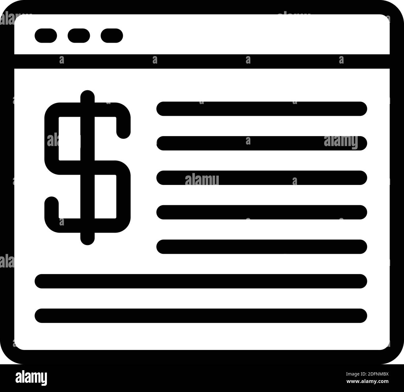 Job salary icon. Outline job salary vector icon for web design isolated ...