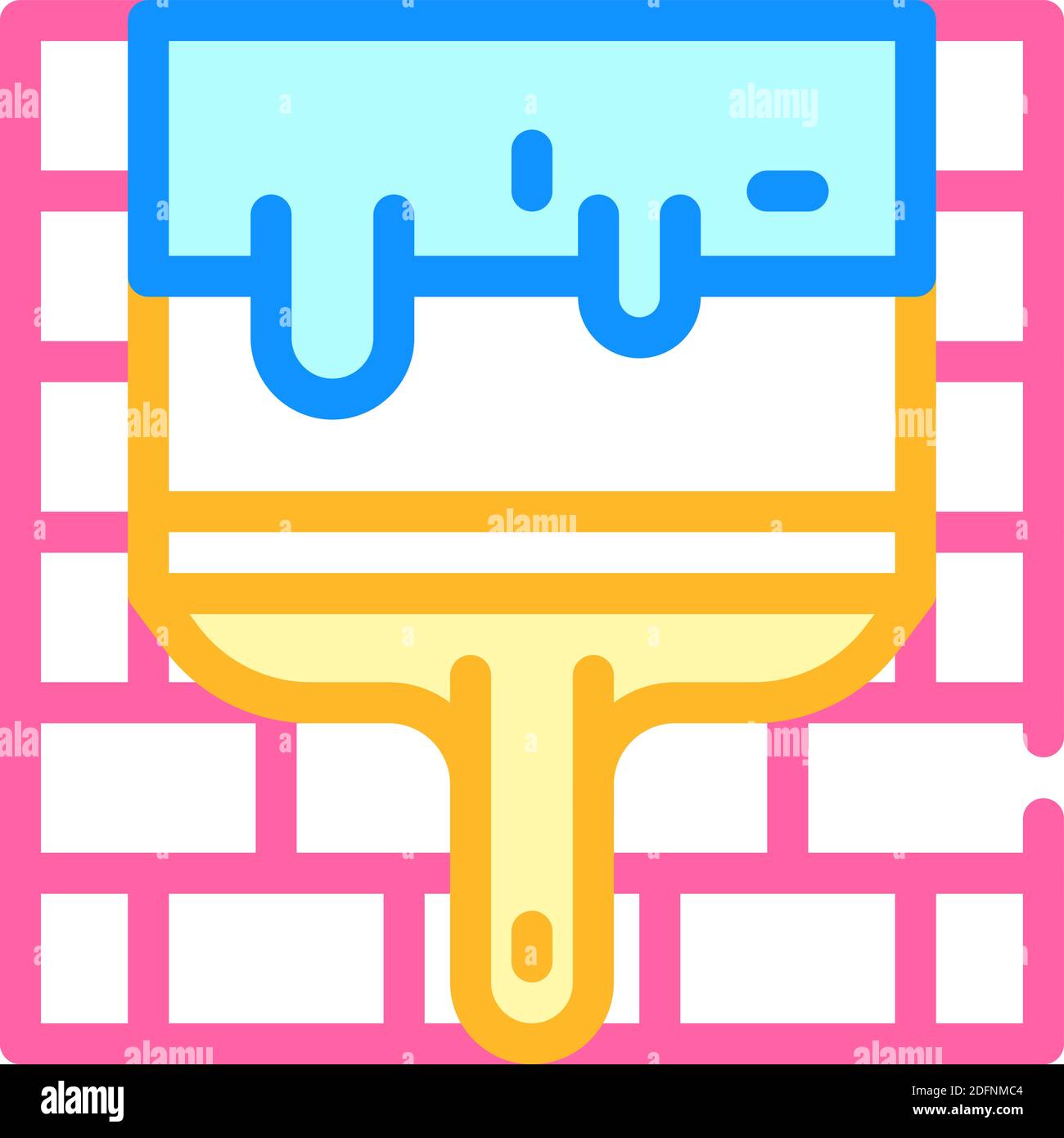 wall putty color icon vector illustration color Stock Vector Image ...