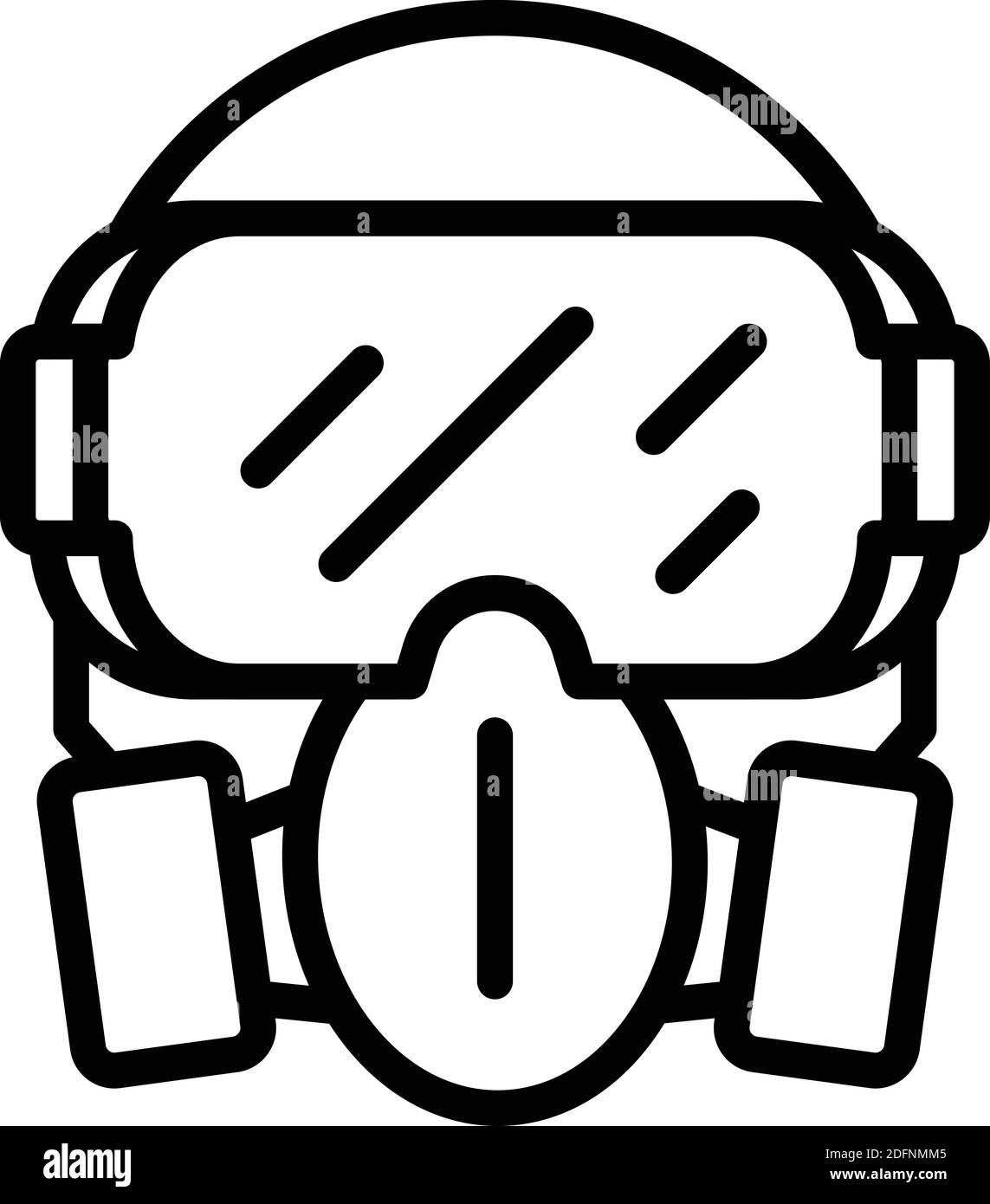 Chemical mask icon. Outline chemical mask vector icon for web design ...