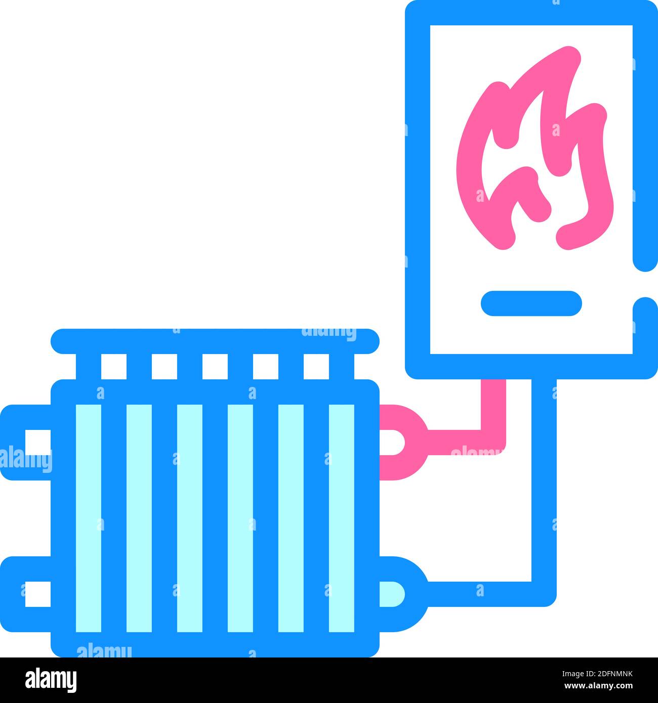 heating system color icon vector illustration color Stock Vector Image ...