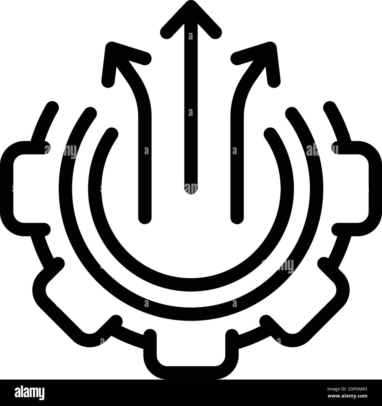 Opportunity process icon. Outline opportunity process vector icon for ...