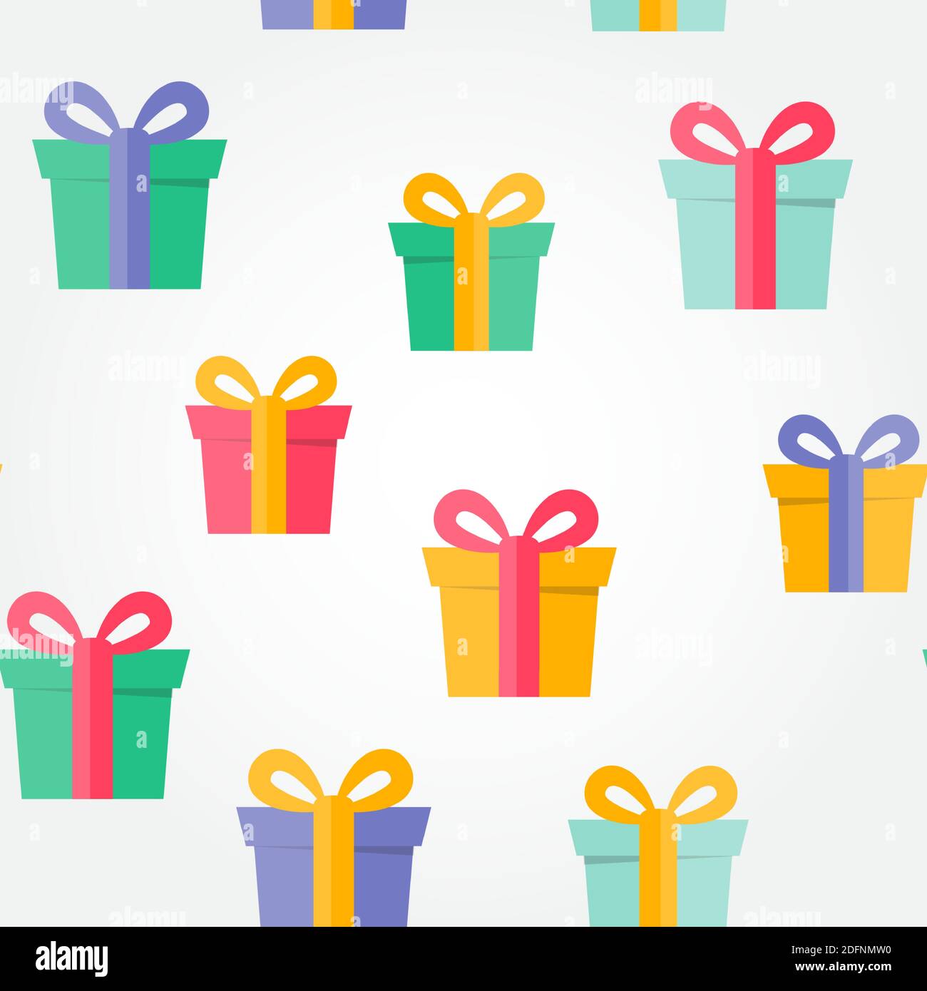 Happy Birthday party Seamless Pattern Background with Gift Box. Vector ...