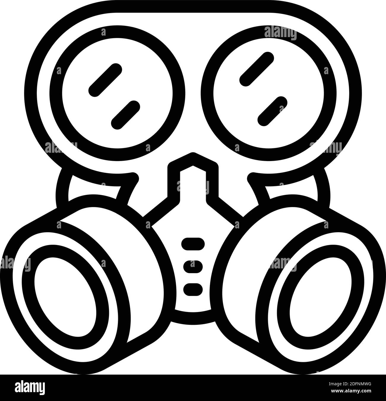 Pollution gas mask icon. Outline pollution gas mask vector icon for web ...