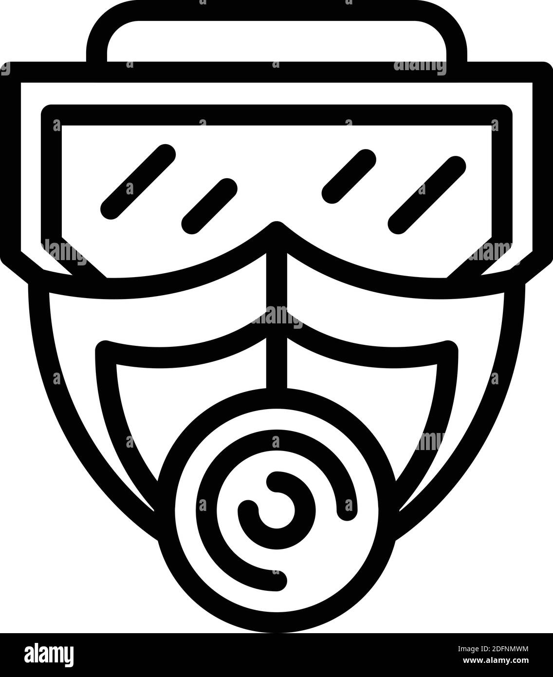 Biohazard mask icon. Outline biohazard mask vector icon for web design ...