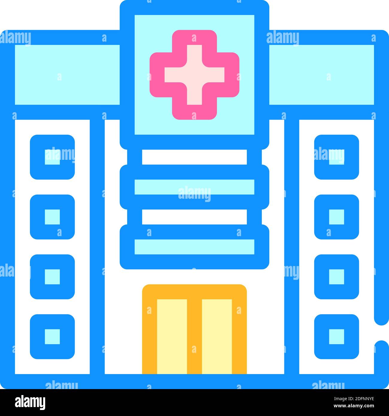 hospital building color icon vector illustration color Stock Vector ...