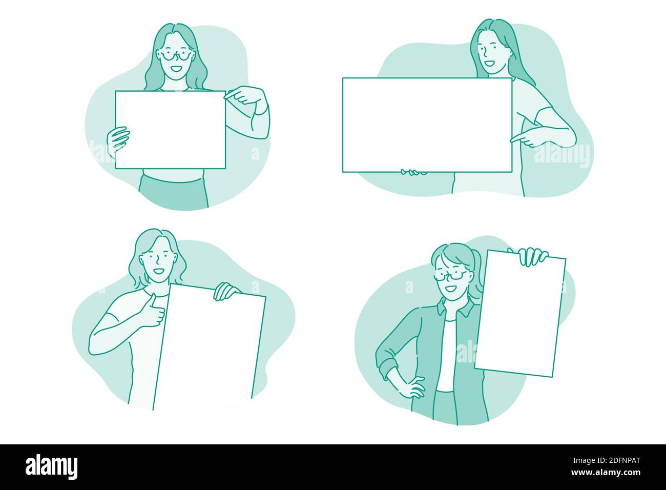 Demonstration, promotion, advertisement concept Stock Vector Image ...