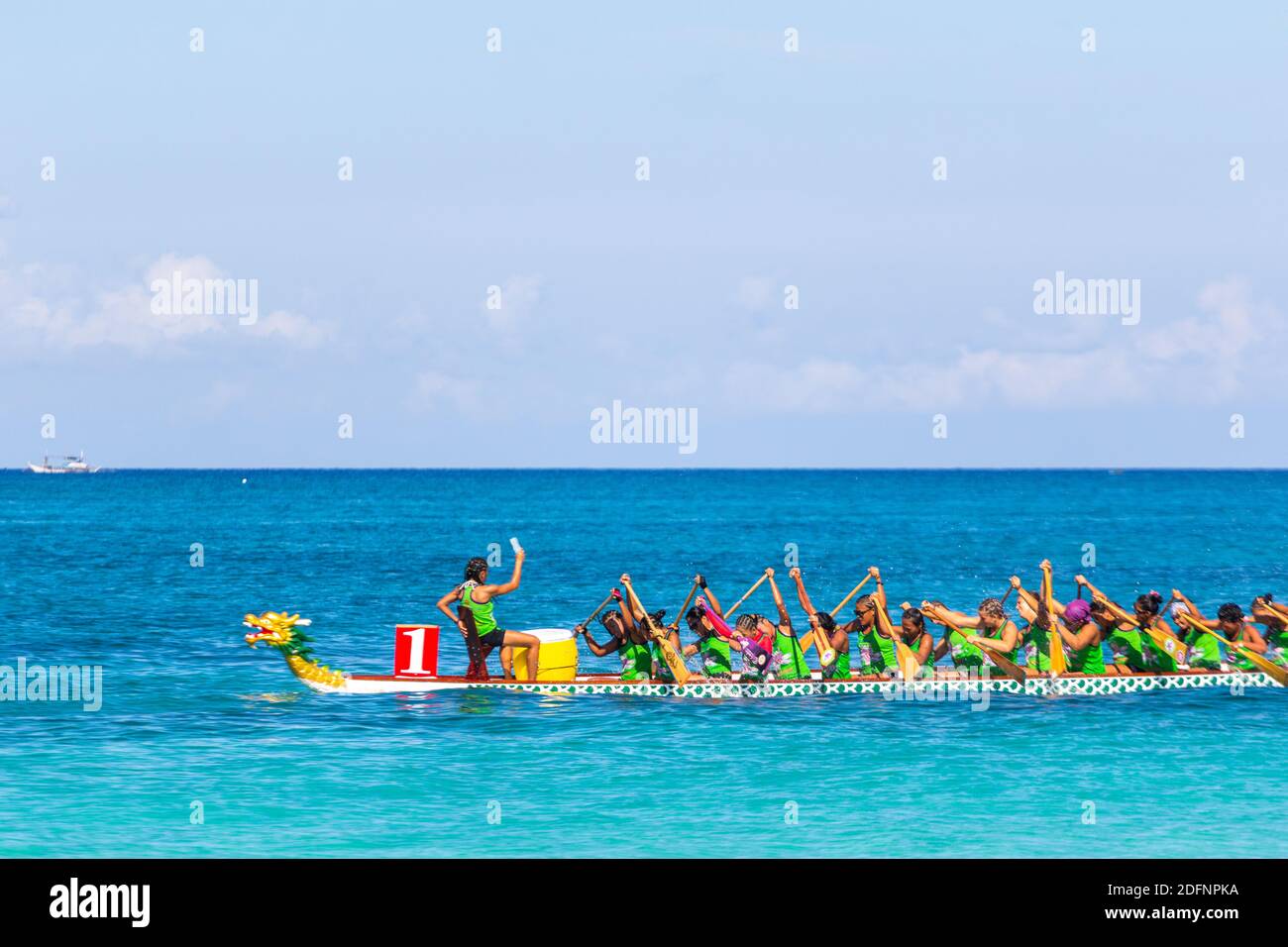 Competitors during the Boracay International Dragon Boat Festival Stock ...
