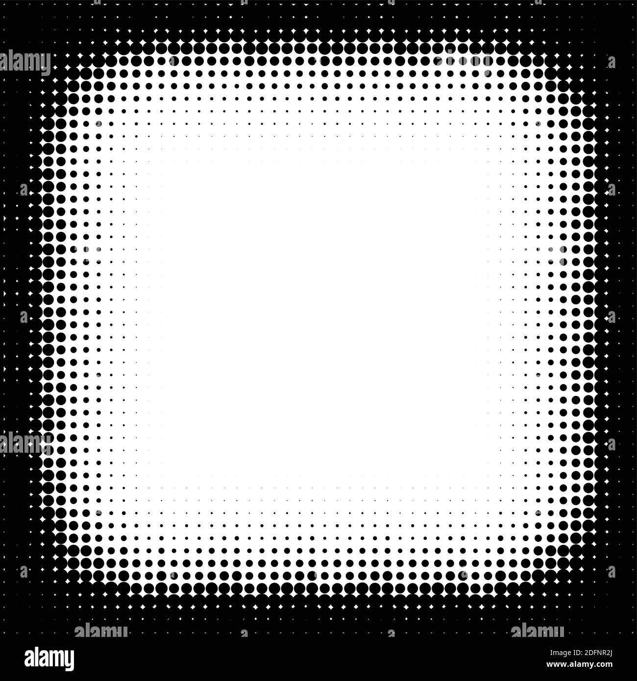 Retro Pop Art Half Tone Border Background Frame Stock Vector Image ...