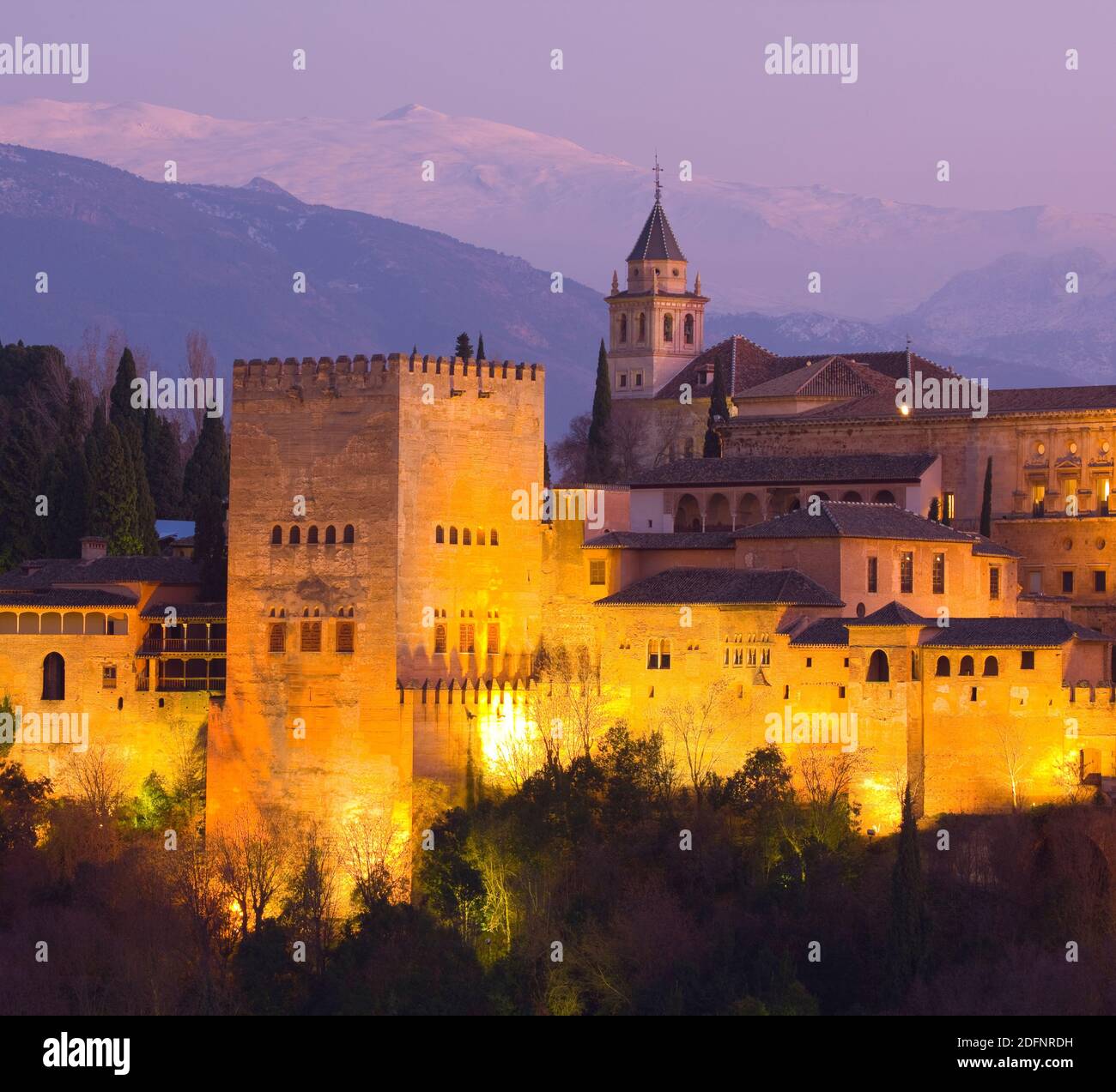 Alhambra, UNESCO World Heritage Site. Granada City. Andalusia, Southern ...