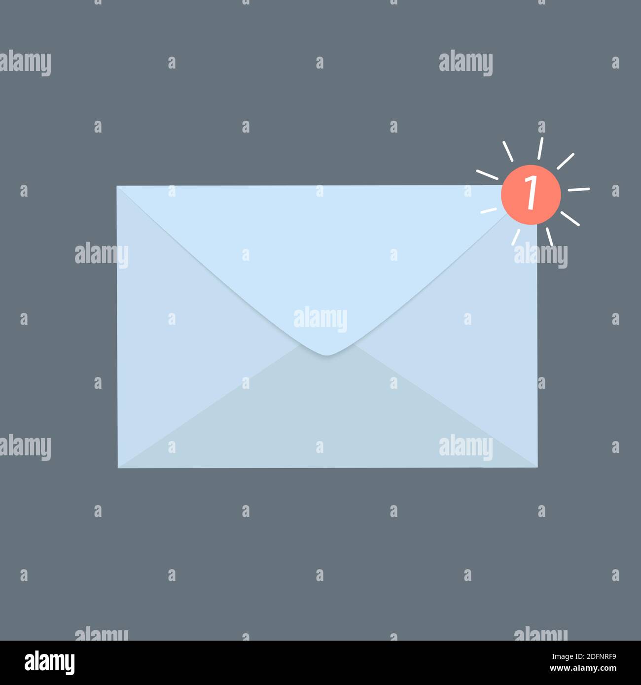 Envelope with new e-mail. Vector Illustration Icon Stock Vector Image ...