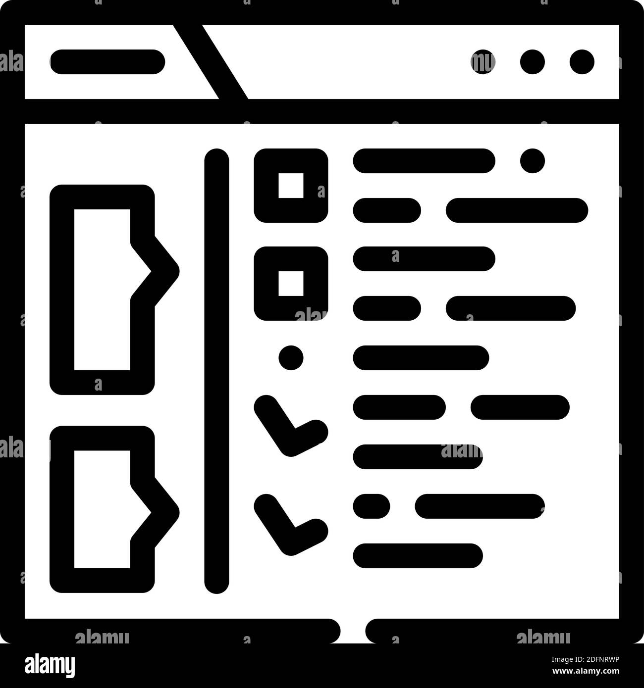 checklist tasks line icon vector illustration black Stock Vector Image & Art - Alamy