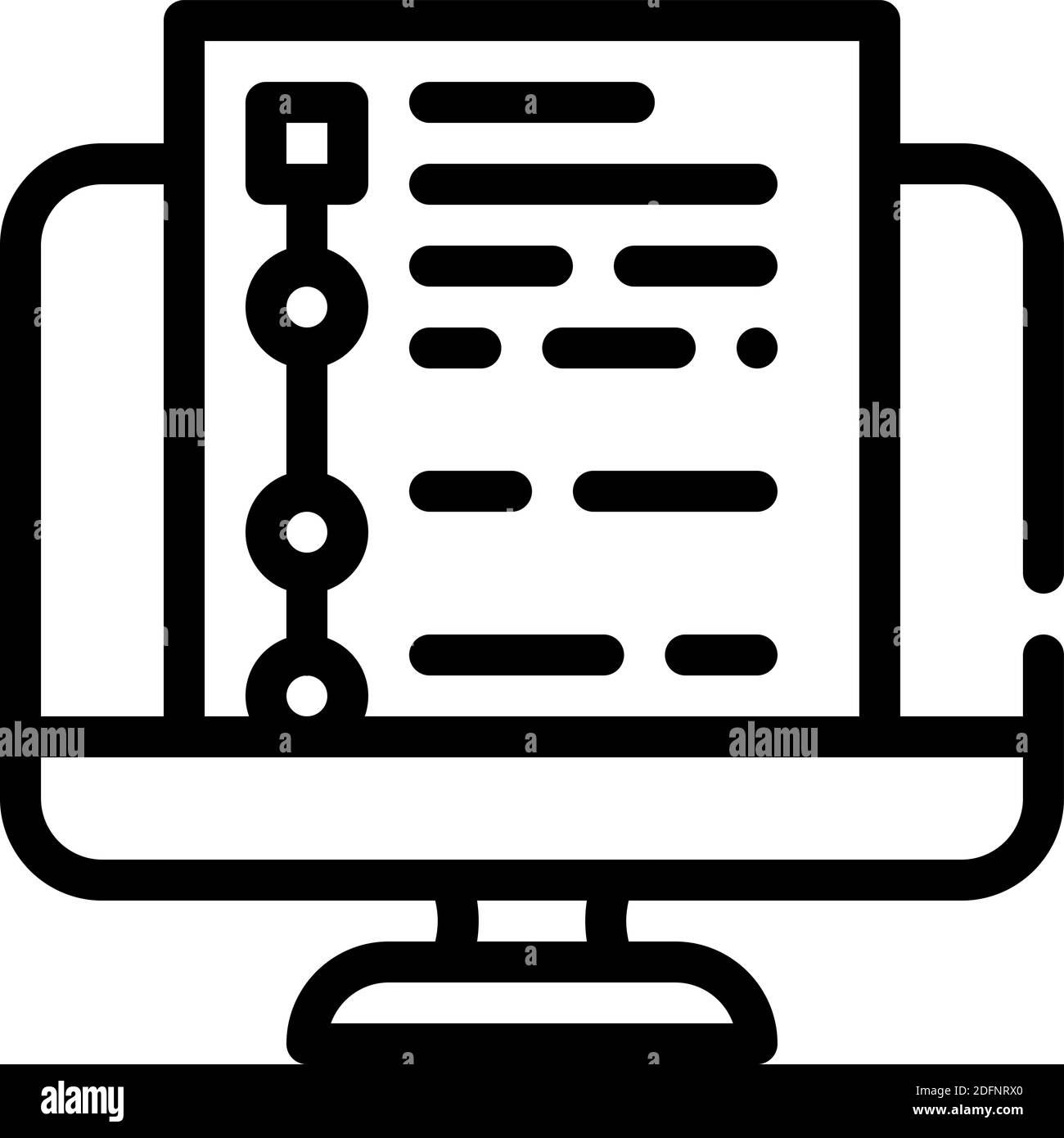 online educational test line icon vector illustration Stock Vector ...