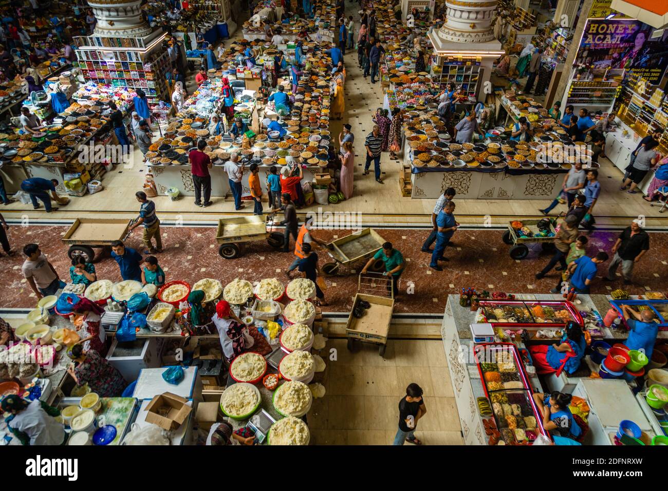 Inside Main Market Hall in Dushanbe, Capital City of Tajikistan Stock ...