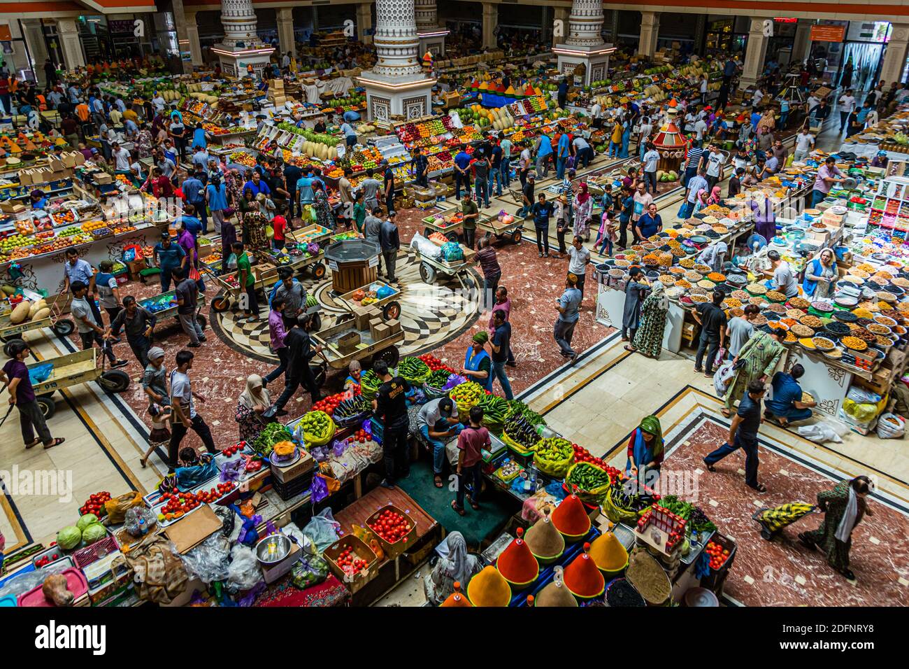 Inside Main Market Hall in Dushanbe, Capital City of Tajikistan Stock ...