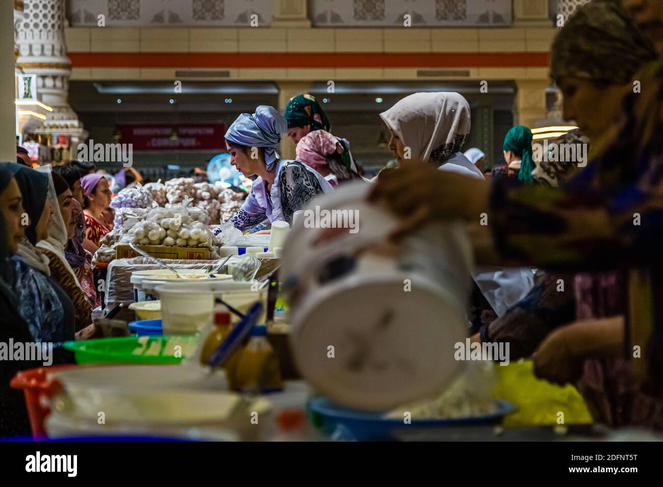 Beautiful market woman in Dushanbe, Capital City of Tajikistan Stock ...