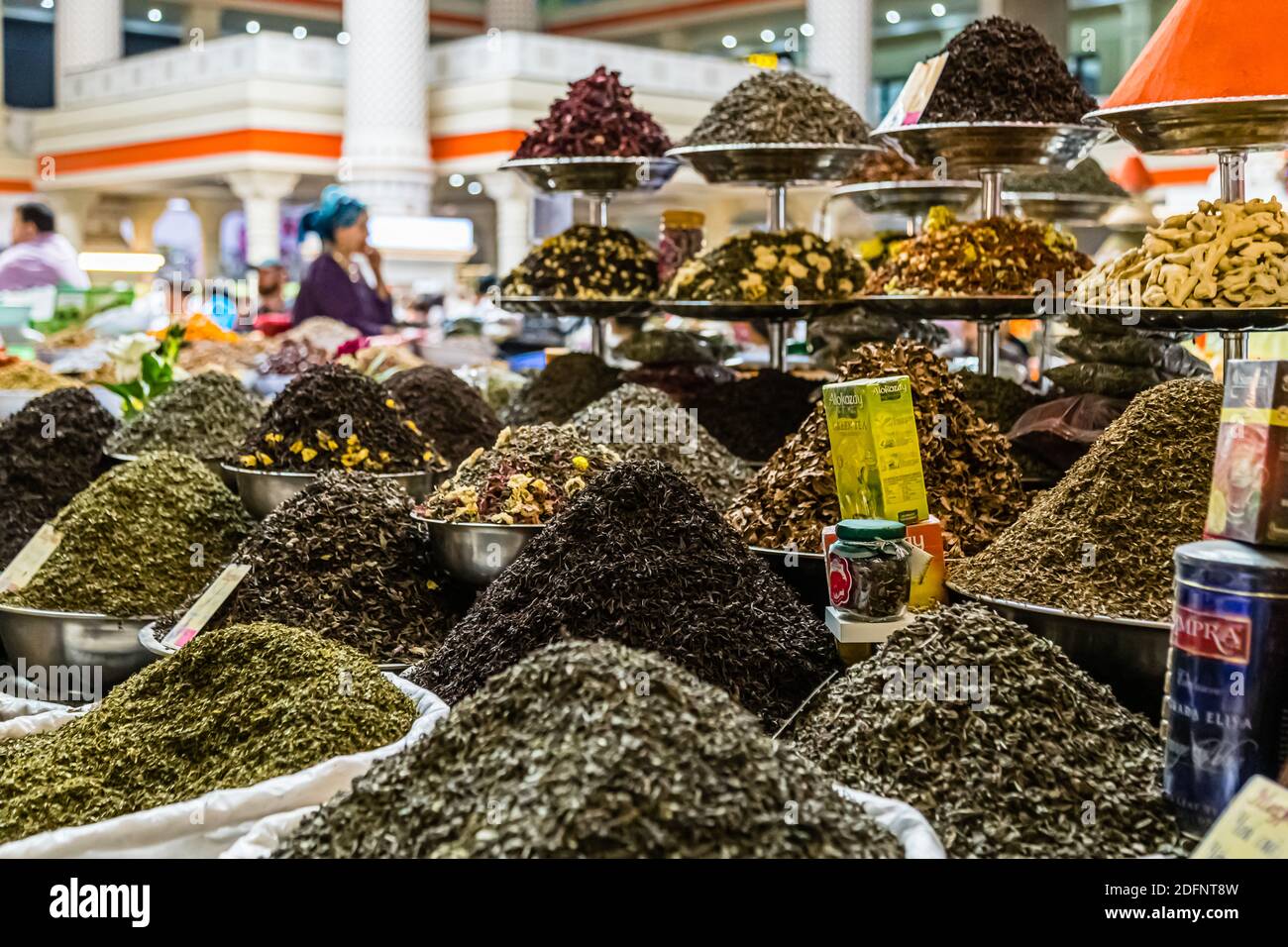 Inside Main Market Hall in Dushanbe, Capital City of Tajikistan Stock ...