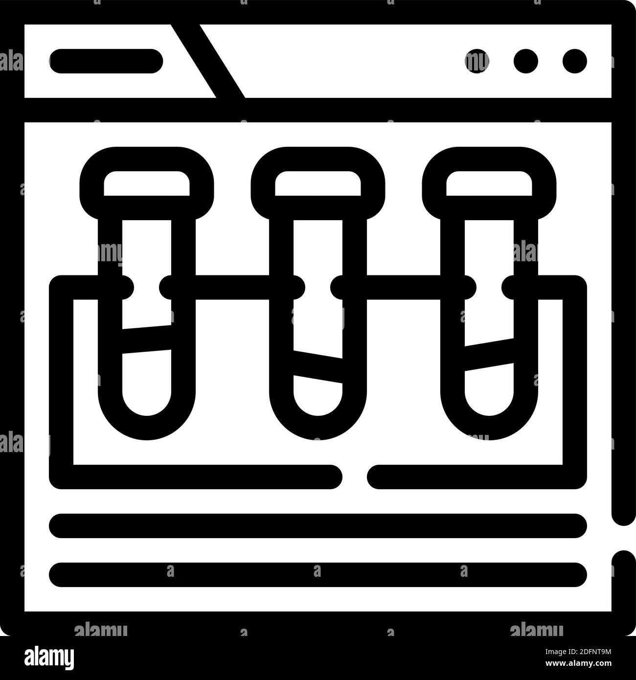 laboratory test online experiment line icon vector illustration Stock ...