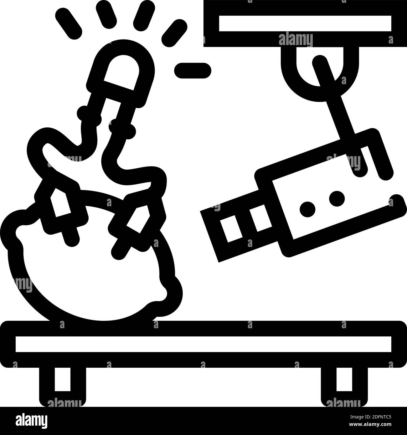 physics experiment video lesson line icon vector illustration Stock ...