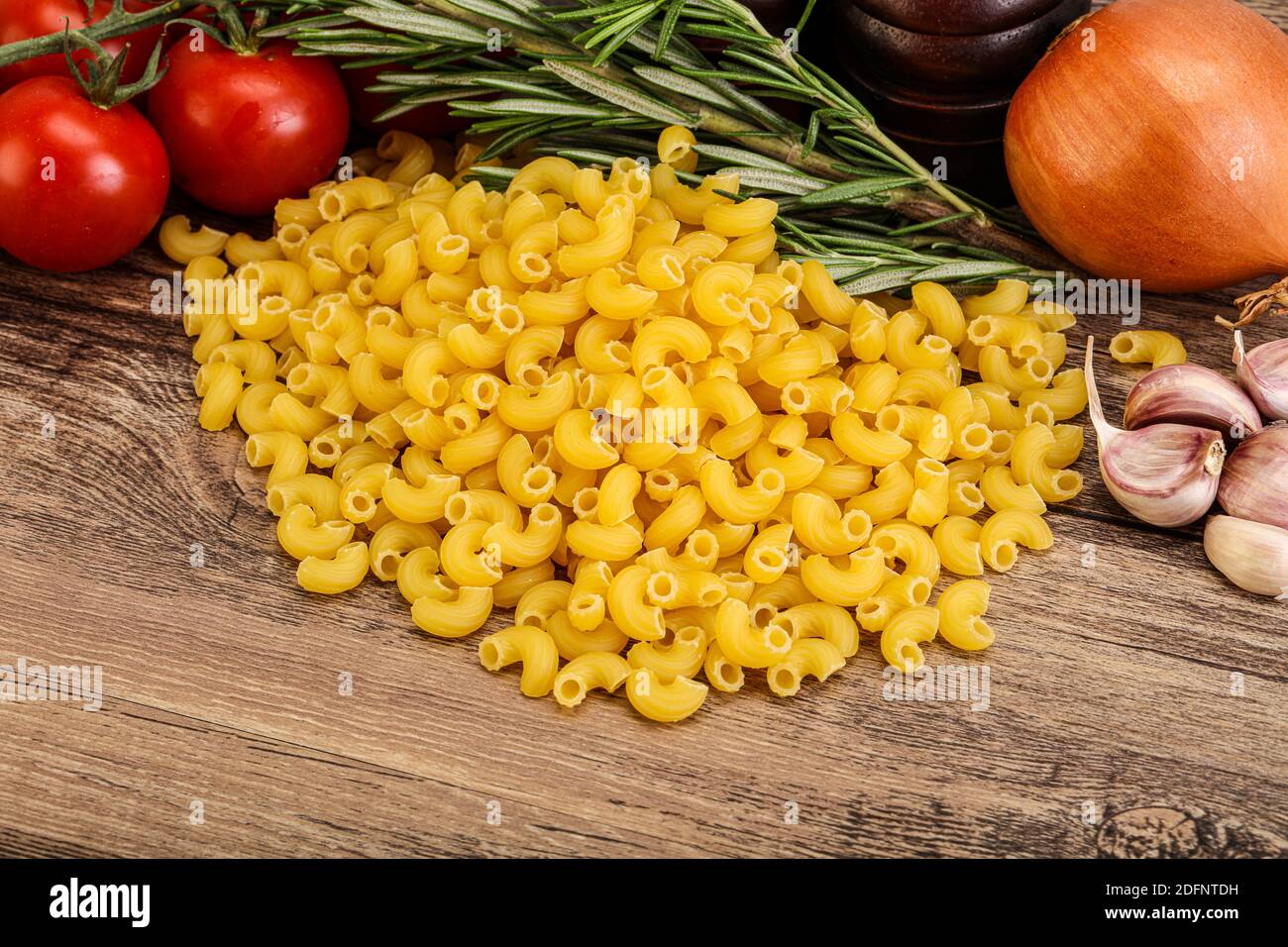 Raw Italian wheat pasta - Chifferi rigati for cooking Stock Photo - Alamy
