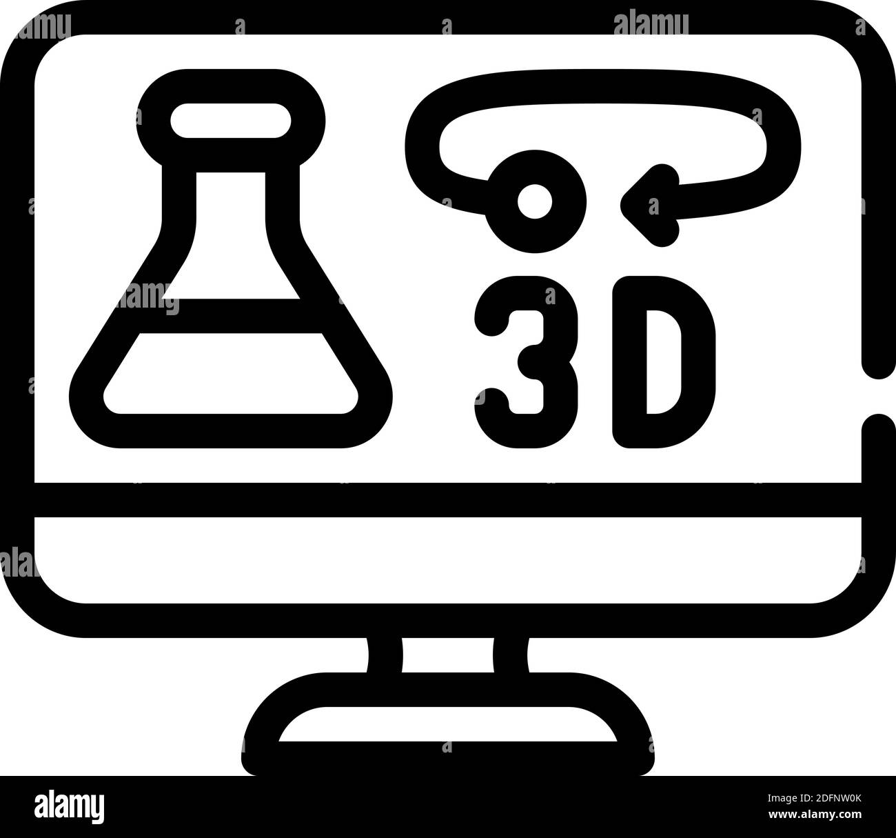 chemistry online lesson line icon vector illustration Stock Vector ...