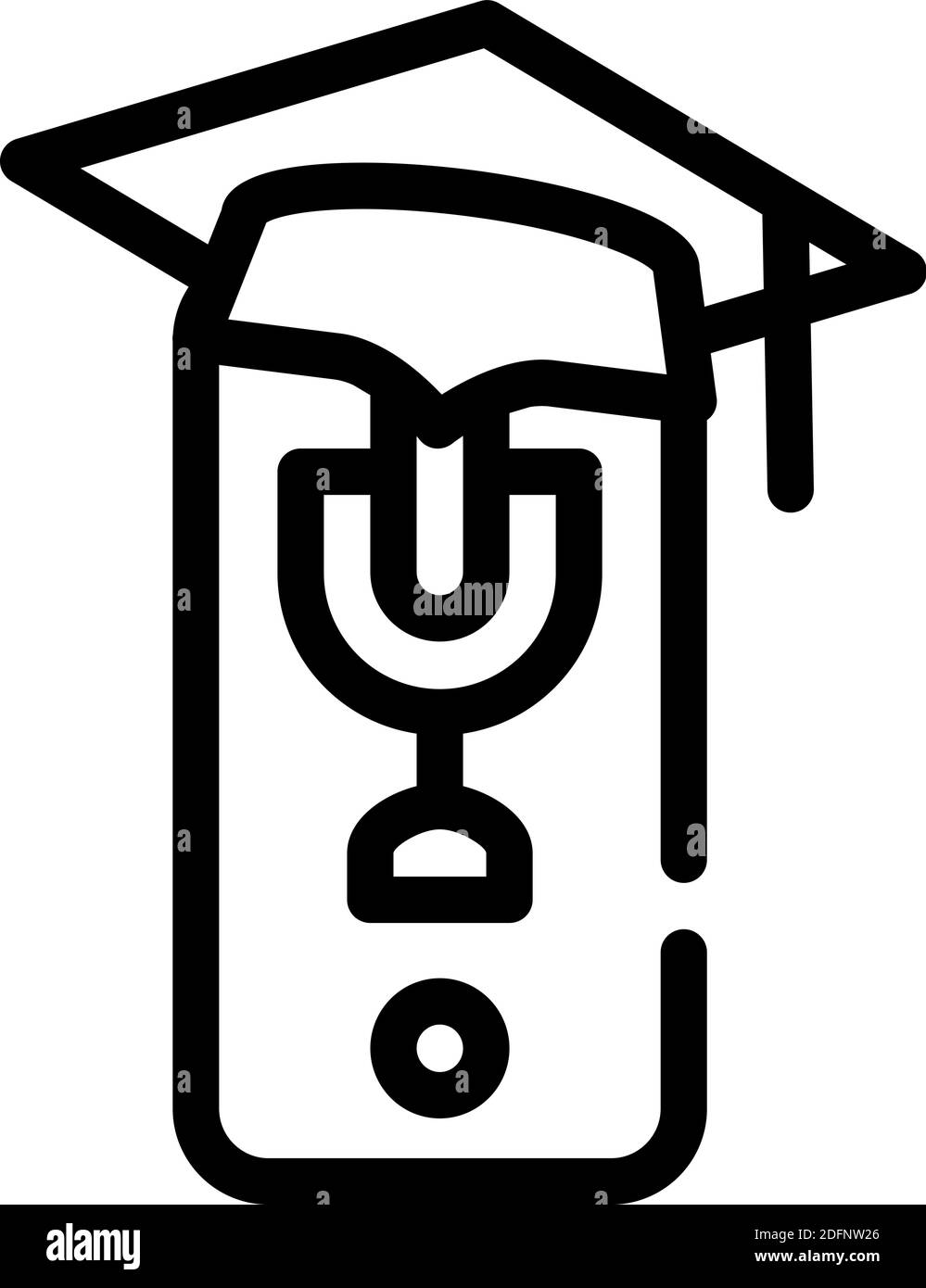 phone with microphone for recording lesson line icon vector ...