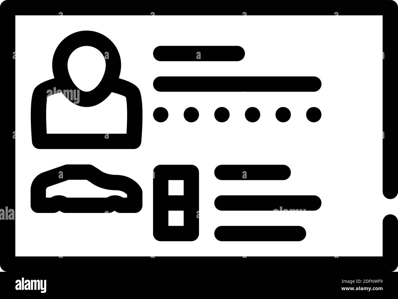 badge name card line icon vector illustration Stock Vector Image & Art ...