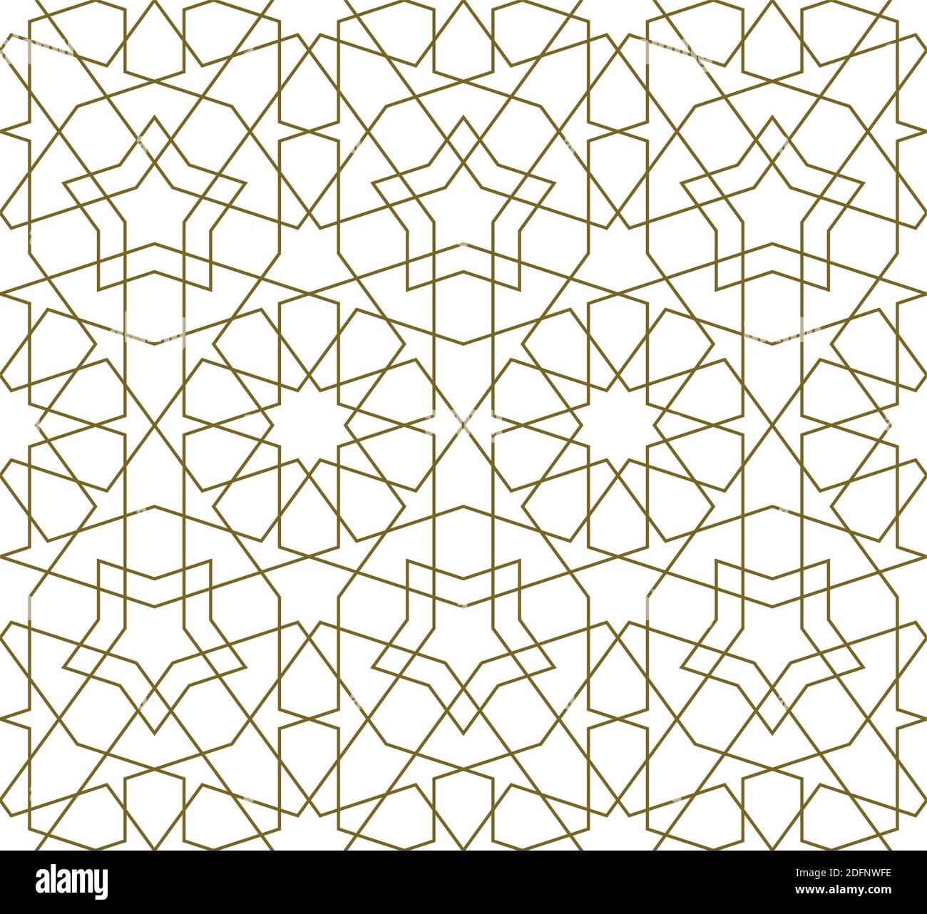Background seamless pattern based on traditional islamic art.Brown ...