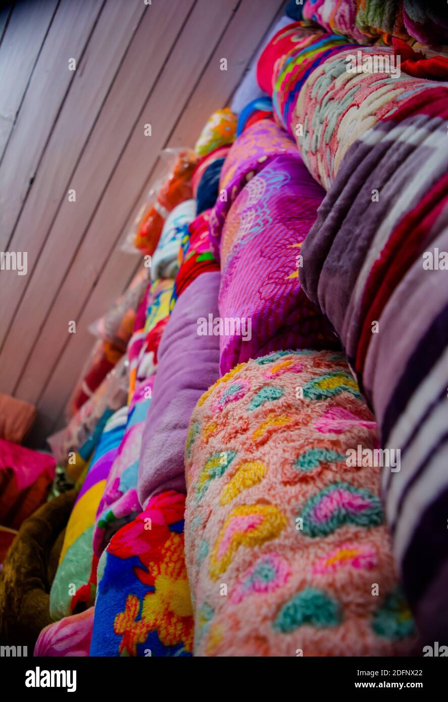 handmade colorful soft blankets made from bird bulbul fur, Patnitop ...