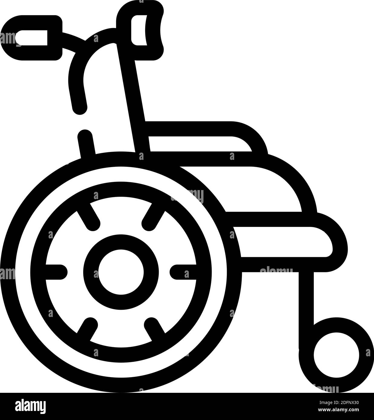 wheelchair for patient line icon vector illustration Stock Vector Image ...