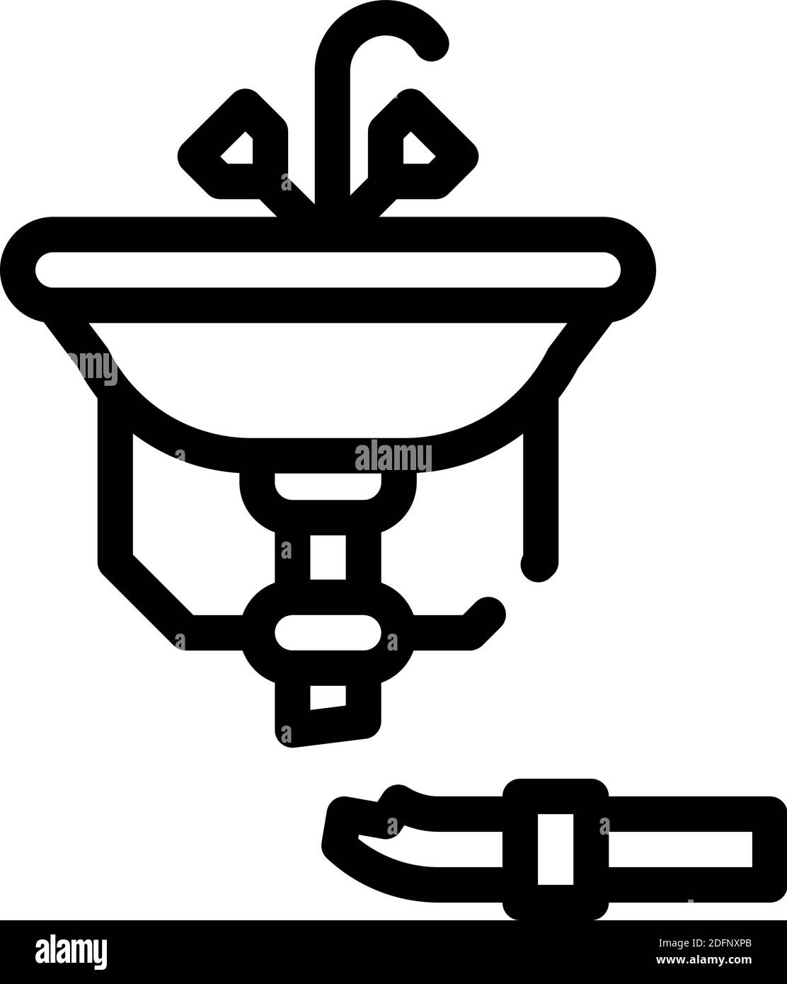 pipe repair line icon vector illustration black Stock Vector Image ...