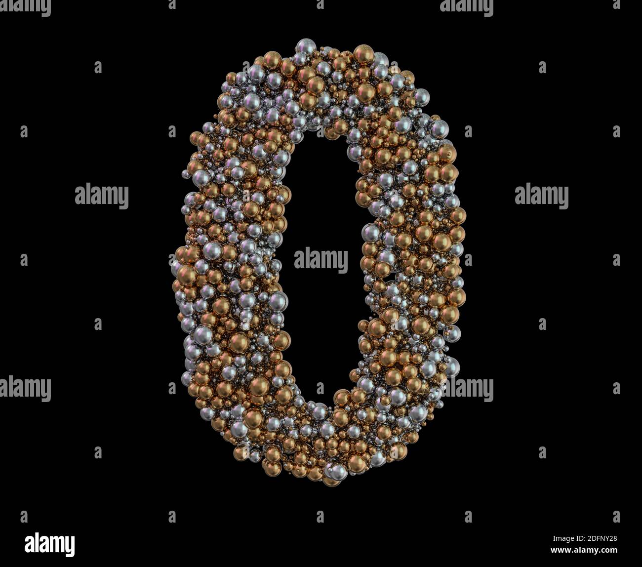 Light gold digit zero on the background. 3D rendering Stock Photo - Alamy
