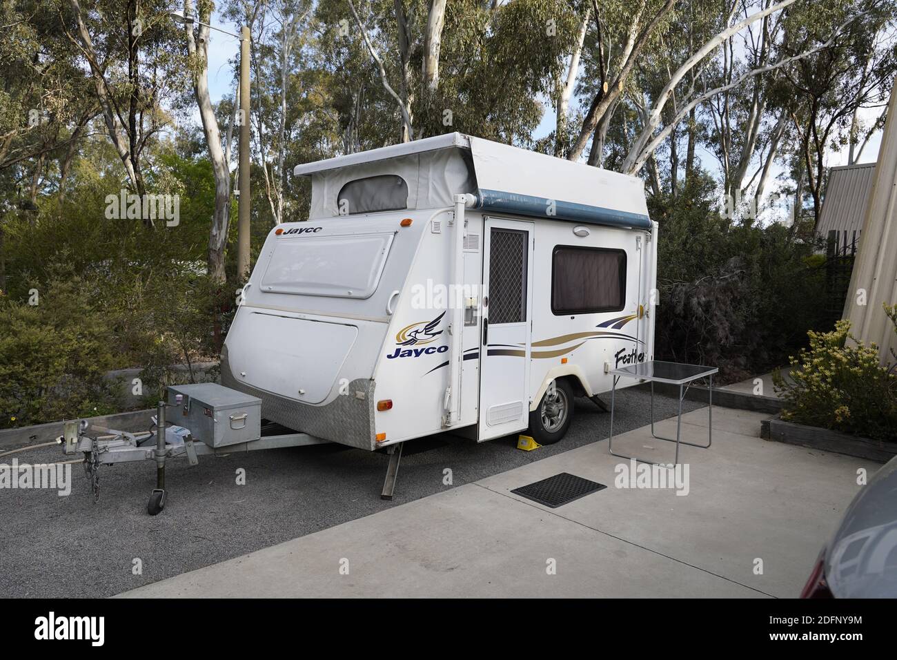 Caravan for leisure, adventure, grey nomad lifestyle Australia Stock ...