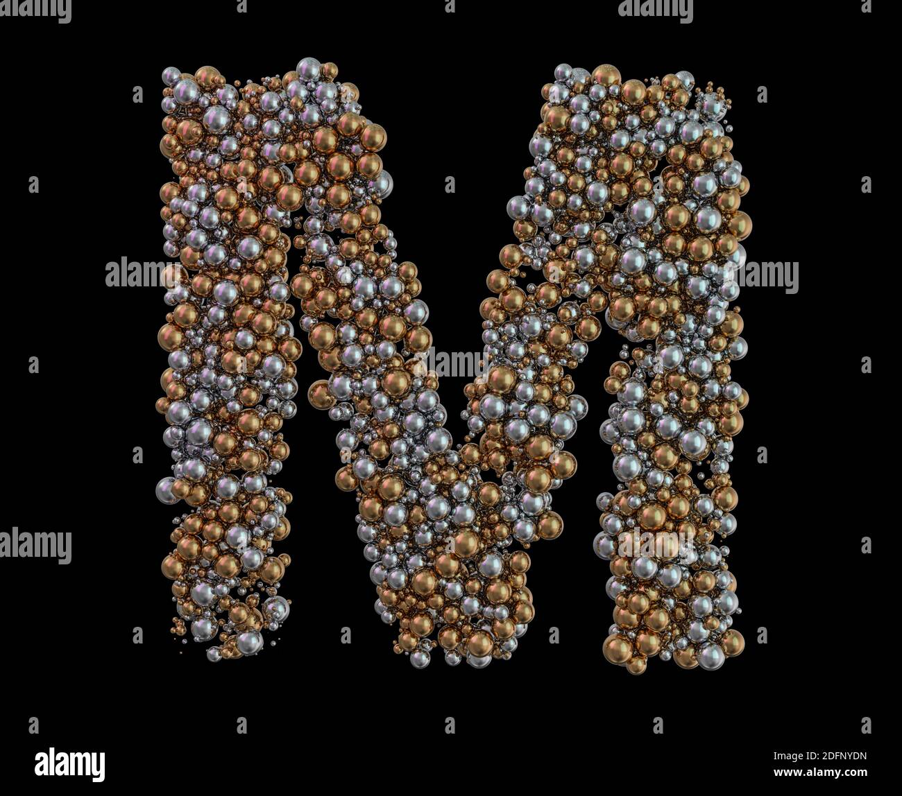 Gold letter m hi-res stock photography and images - Alamy