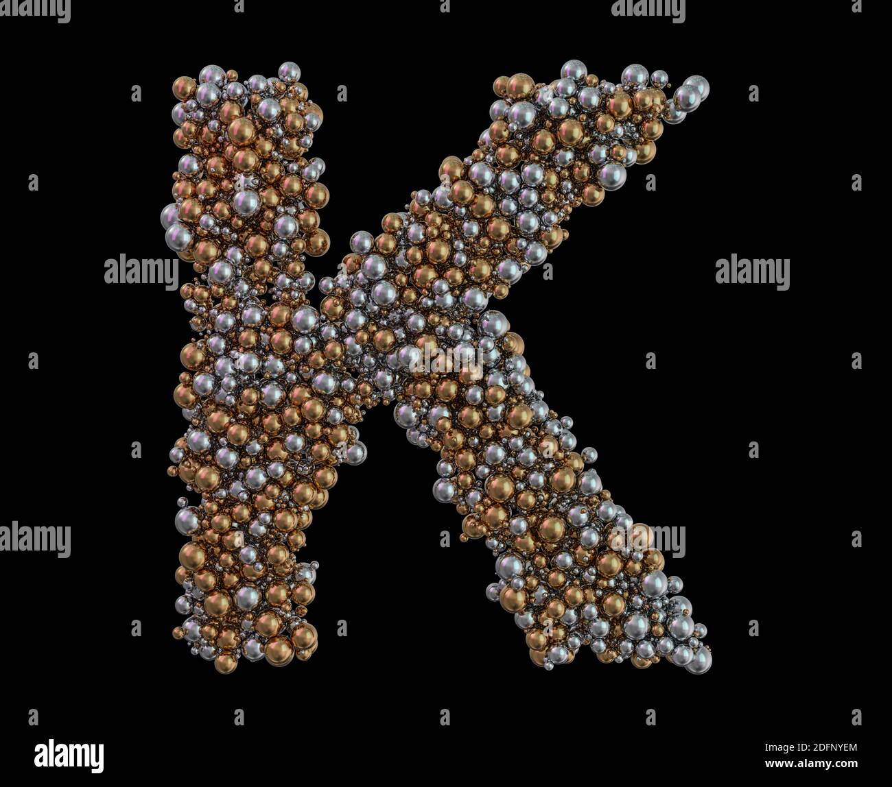 Light gold letter K on the background. 3D rendering Stock Photo - Alamy