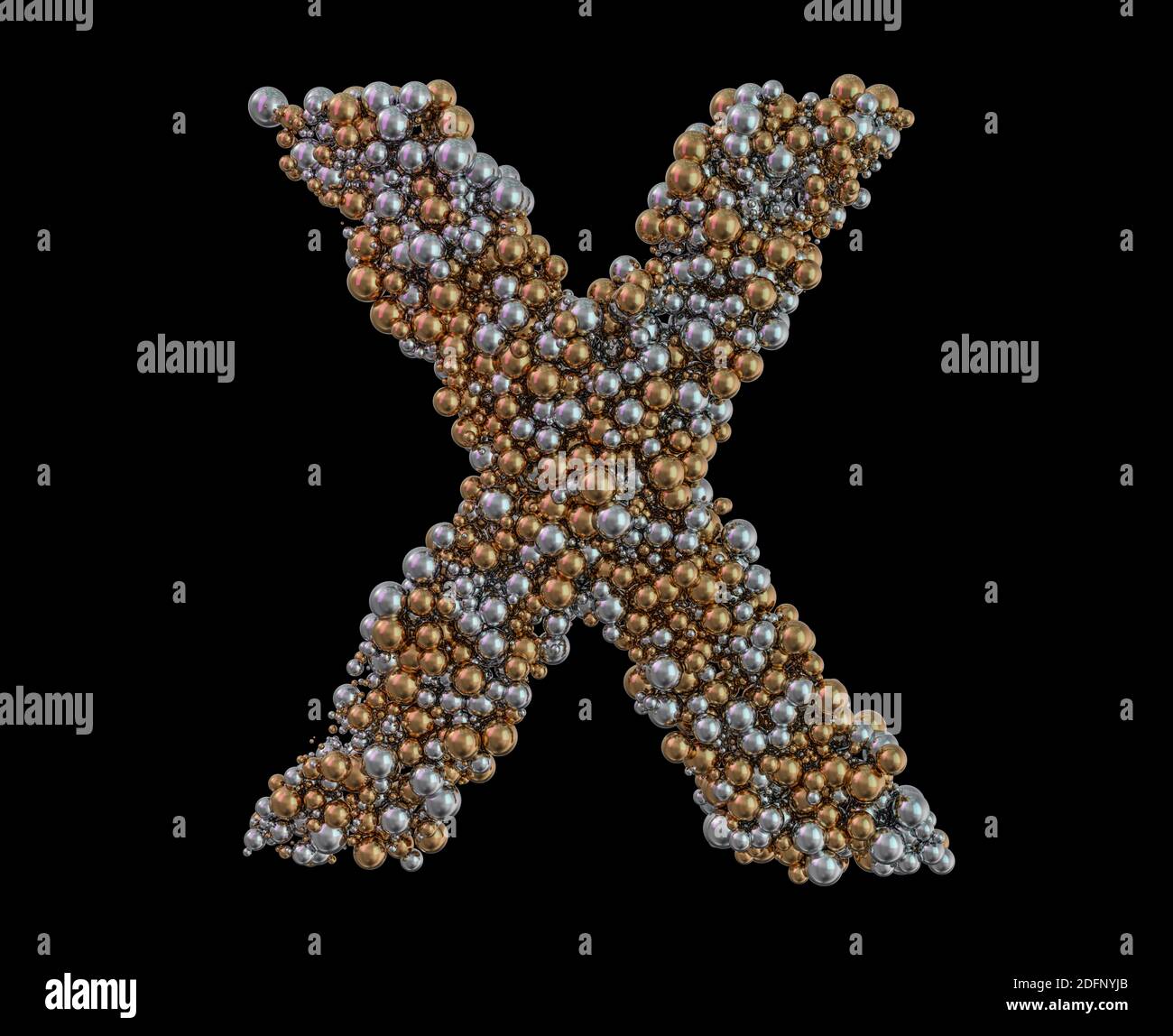 Light gold letter X on the background. 3D rendering Stock Photo - Alamy