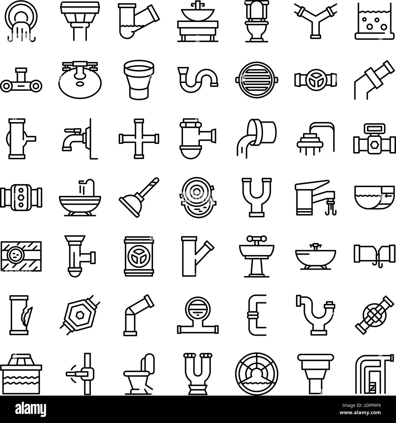 Sewerage icons set. Outline set of sewerage vector icons for web design ... Sewerage icons set. Outline set of sewerage vector icons for web design ...