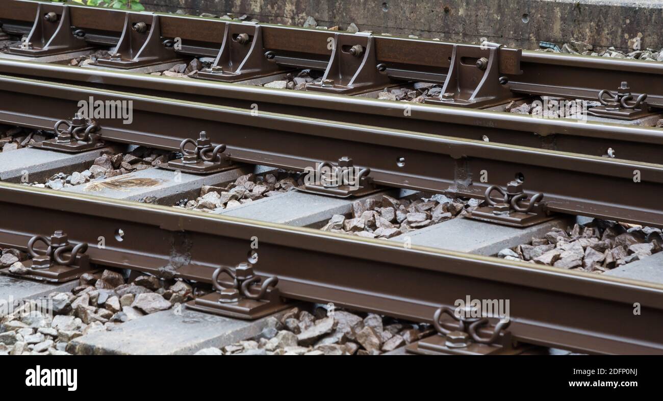 Railroad track nut lock hi-res stock photography and images - Alamy