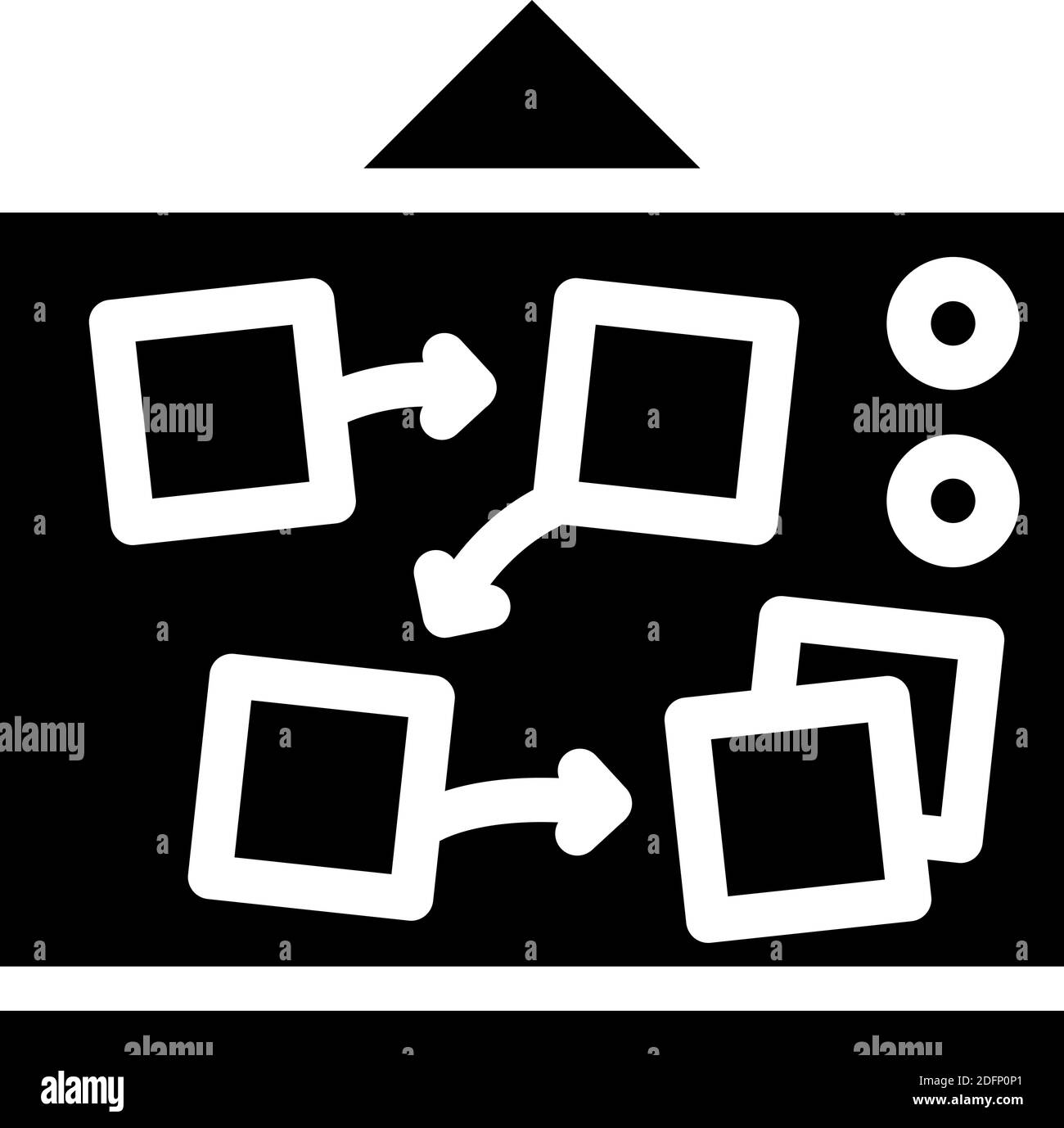 desk with planning and tasks glyph icon vector illustration Stock ...