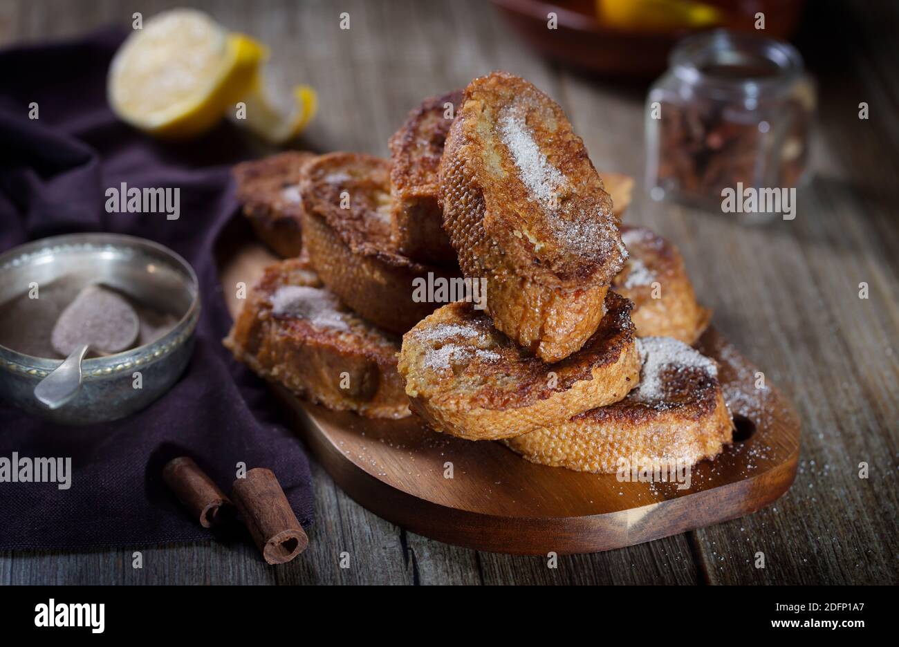 Traditional Spanish torrijas or French toast. Dessert for Christmas ...