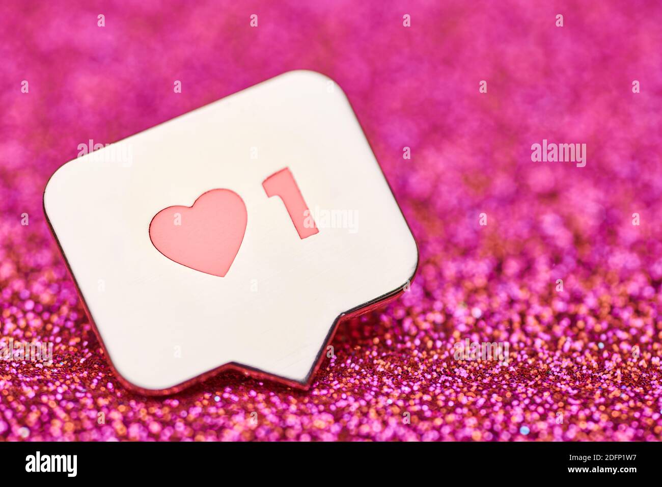 Like heart symbol. Like sign button, symbol with heart and one digit ...