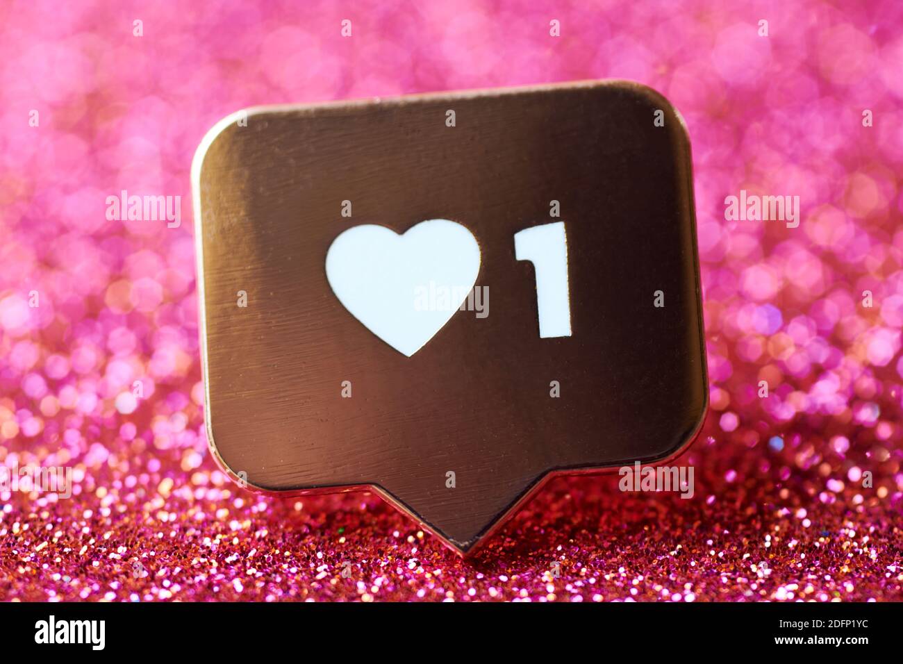 Like heart symbol. Like sign button, symbol with heart and one digit ...